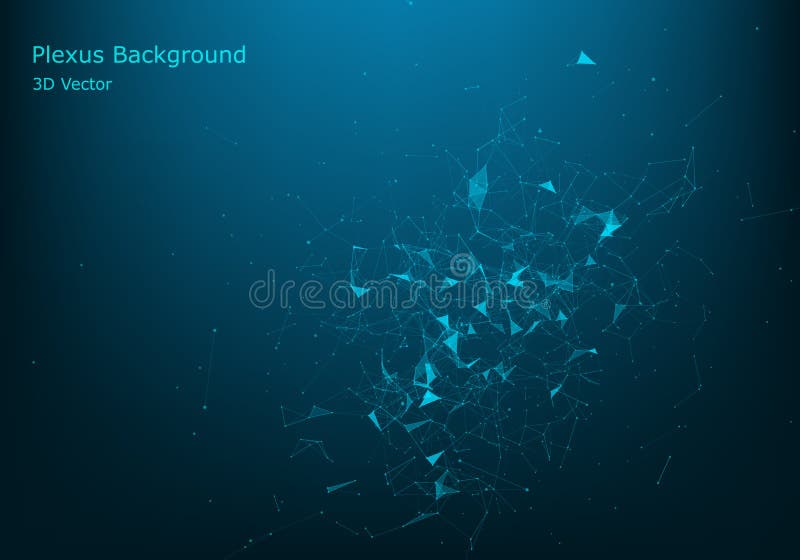 Abstract Vector Particles and Lines. Plexus Effect Stock Vector ...