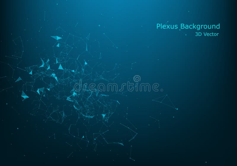 Abstract Vector Particles and Lines. Plexus Effect Stock Vector ...