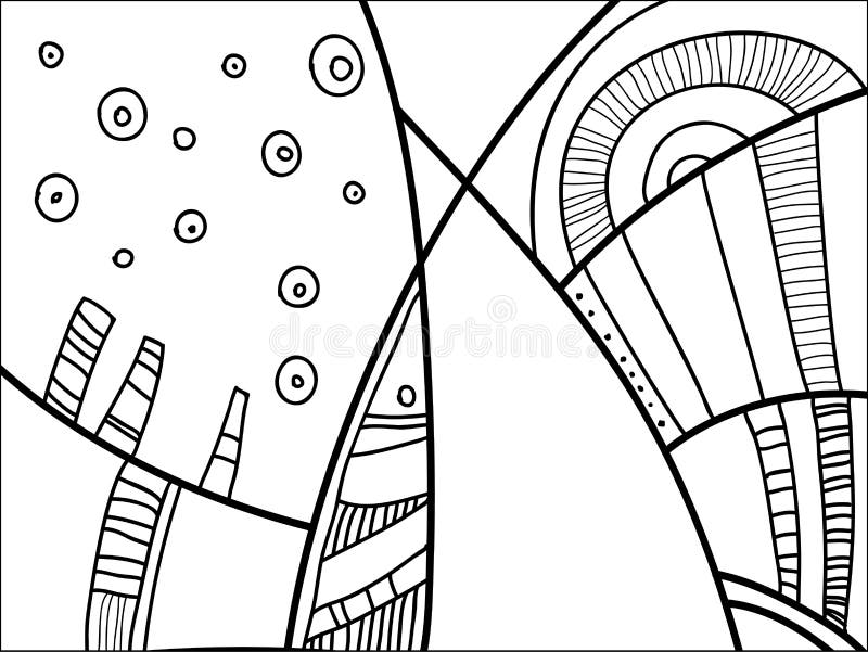 Abstract Vector Pattern, Black and White Doodles. Background for Poster ...