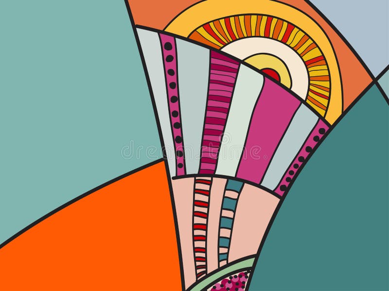 Abstract Vector Pattern, Black and White Doodles. Background for Poster ...