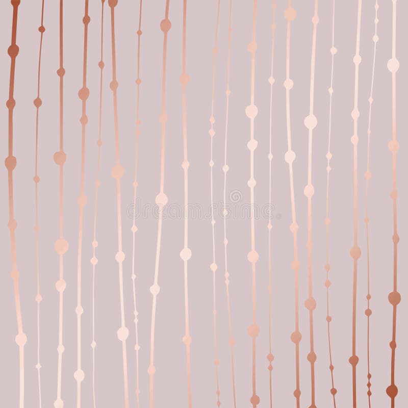 Rose Gold. Vector Pattern with Branches Stock Vector - Illustration of ...