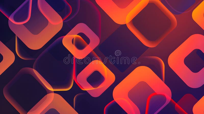 Abstract Geometric Pattern with Rounded Squares Stock Illustration ...