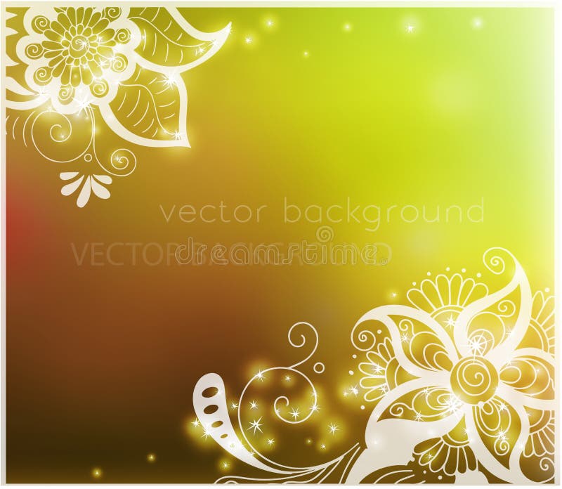 Abstract Vector Pattern of a Tattoo Henna Stock Vector - Illustration ...