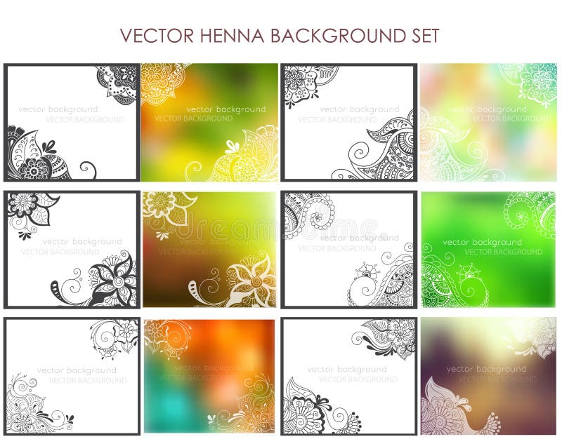 Abstract Vector Pattern of a Tattoo Henna Stock Vector - Illustration ...