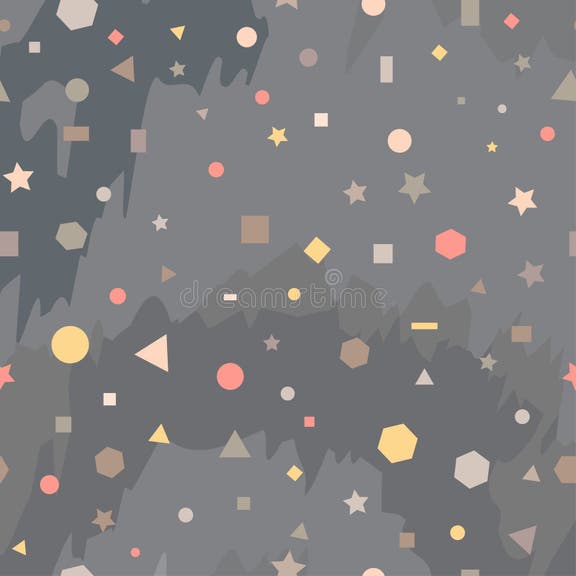 Seamless Geometric Abstract Vector Pattern Design of Triangles, Squares ...