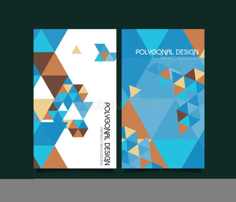 Abstract Vector Polygonal Design Brochure Templates Stock Vector ...