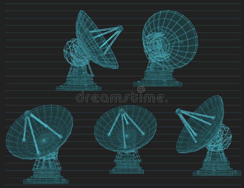 Abstract Vector. Radio Antenna Stock Vector - Illustration of line ...