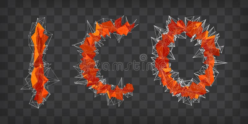 Abstract Vector Red Modern Triangular Emblem of ICO Stock Vector ...