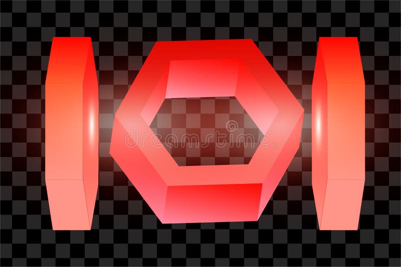 Abstract Vector Rendering 3d Shape for Placing the Product Display with Copy Space. Modern Red ...