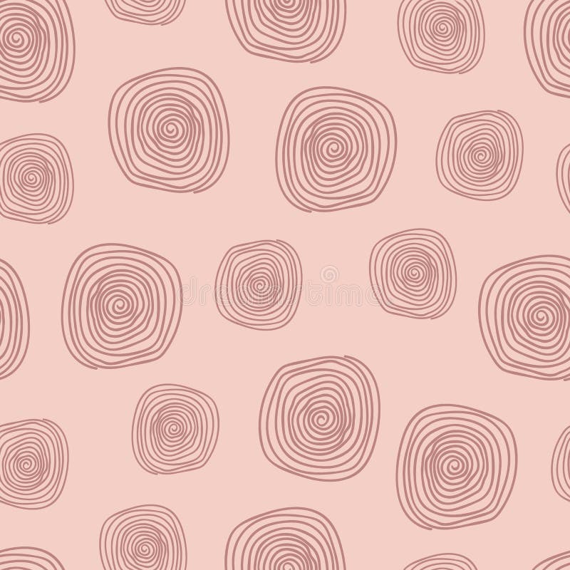 Pink Abstract Vector Repeat Pattern with Spirals Stock Vector ...