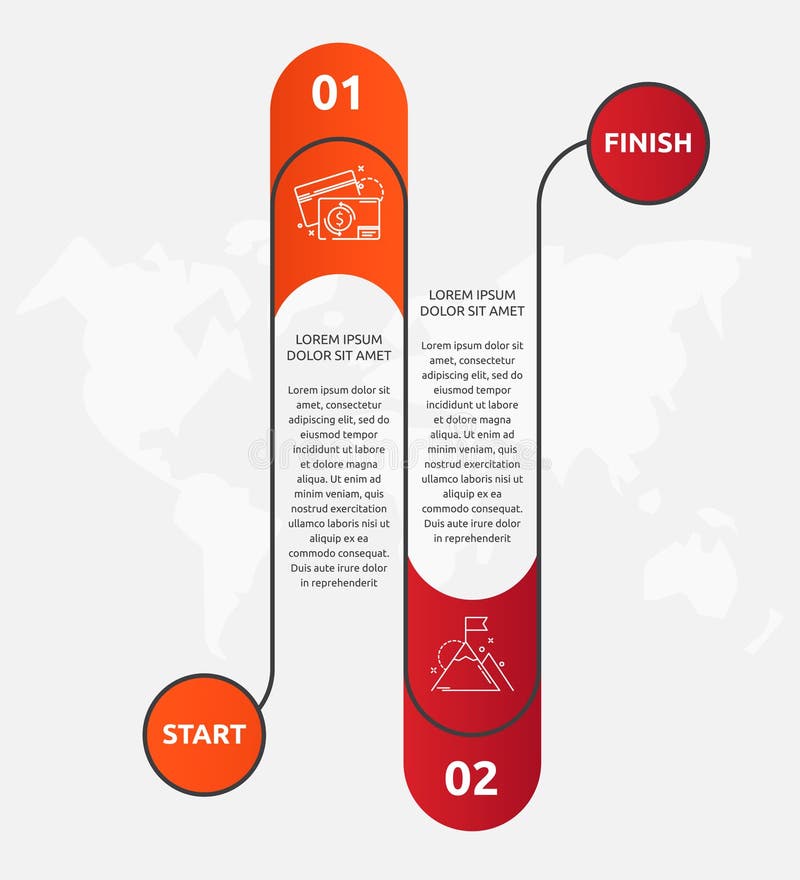 Abstract Vector Road Timeline Infographic. Vector Illustration with 2 ...