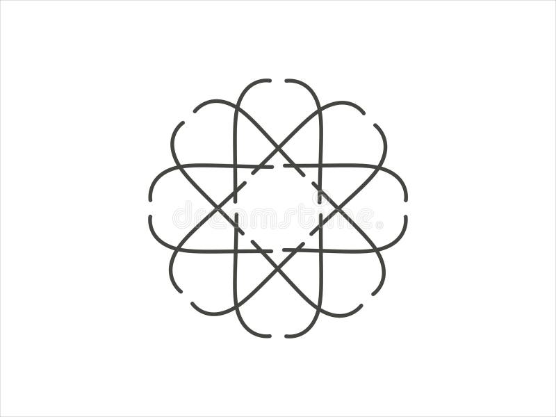 Abstract Vector Round Flower Design Element for Logo Design Stock ...