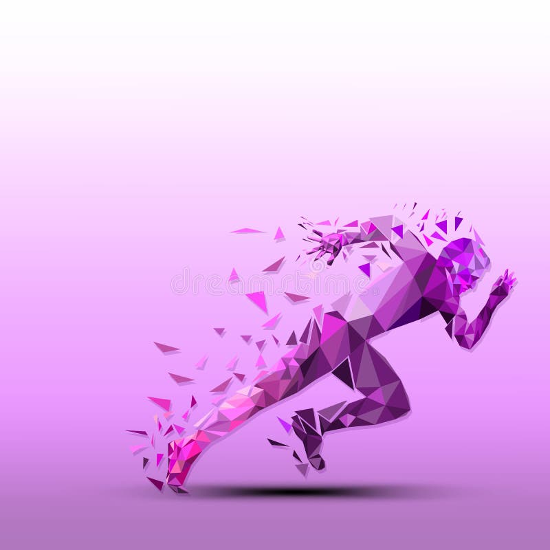 Abstract Vector Runner. Geometric Silhouette Stock Vector ...