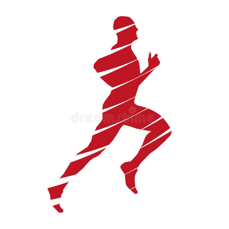 Abstract Vector Running Man Stock Vector - Illustration of design ...
