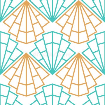 Art Deco Shell Pattern Stock Illustrations – 3,296 Art Deco Shell ...