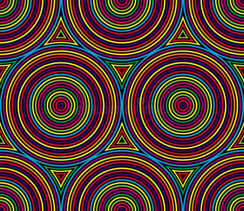 Abstract Vector Seamless Op Art Colorful Pattern Stock Vector ...