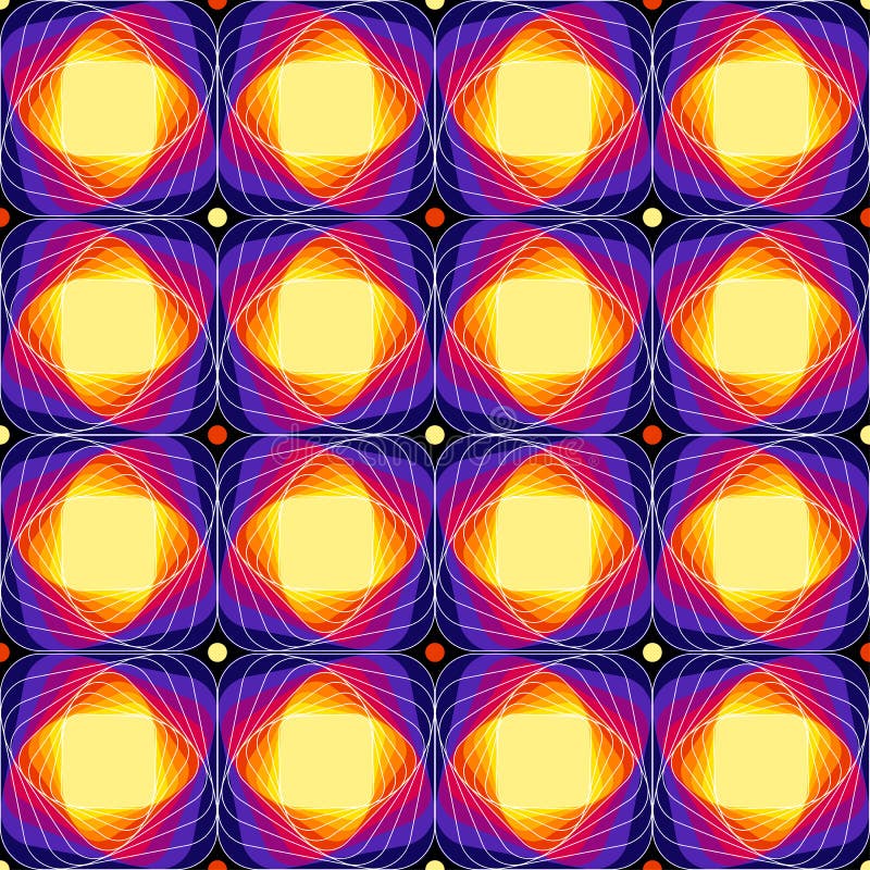 Abstract Vector Seamless Op Art Pattern. Stock Vector - Illustration of ...