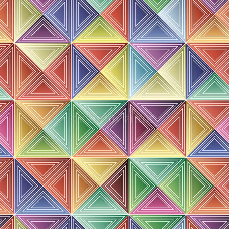 Abstract Vector Seamless Op Art Pattern. Color Pop Art, Geometric ...