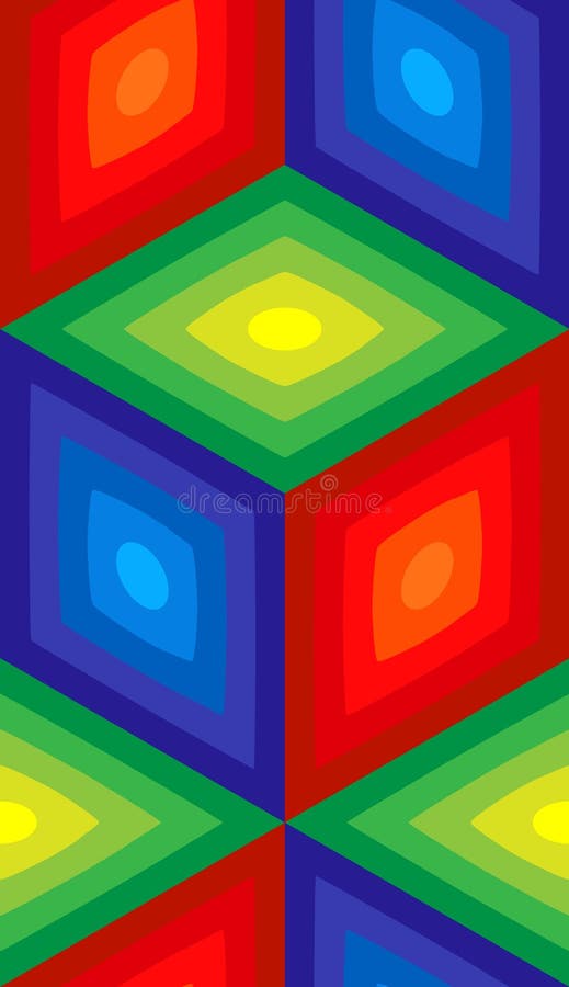 Abstract Vector Seamless Op Art Pattern. Colorful Pop Art, Graphic ...