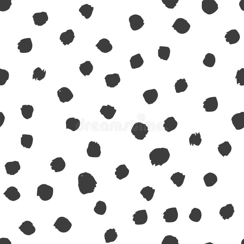 Abstract Vector Seamless Pattern. Black Dots Texture Background Stock ...