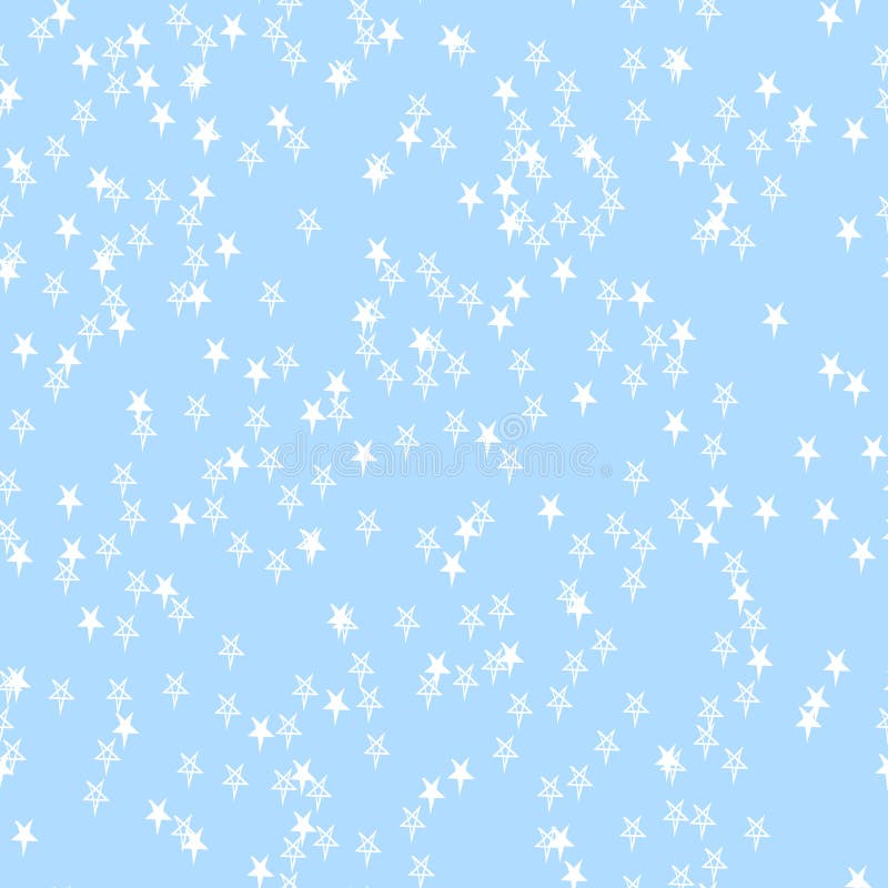 Abstract Vector Seamless Pattern with Chaotic Stars. Classical Neutral ...