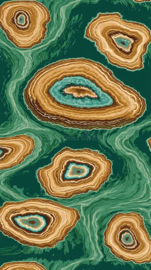 Abstract Vector Seamless Pattern Design Featuring Slice Shapes on a ...