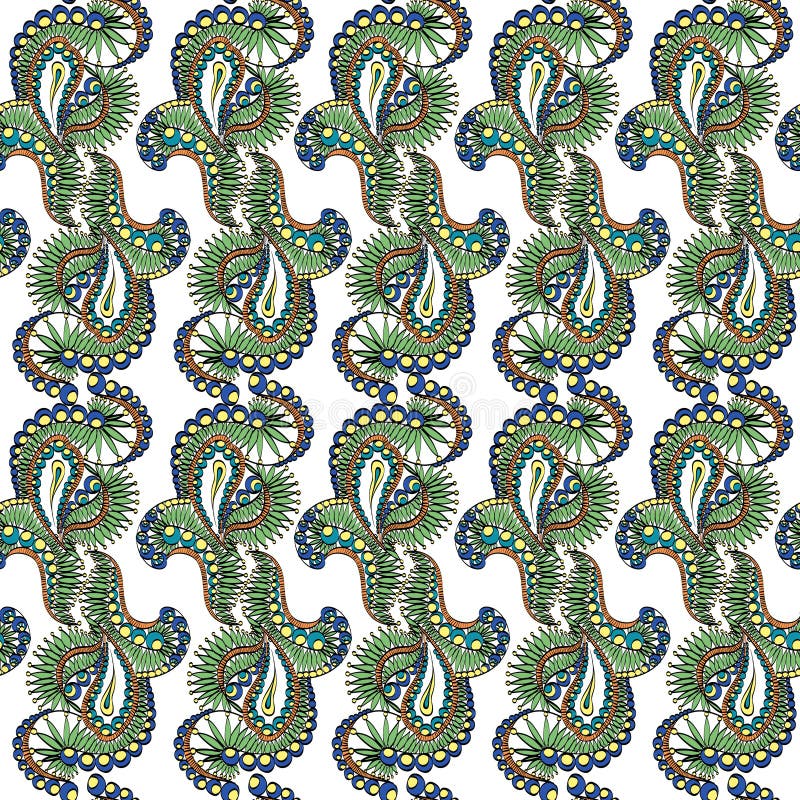 Abstract Vector Seamless Pattern with Lace Stylized Objects Stock ...