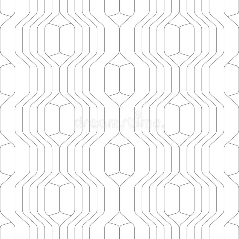 Abstract Vector Seamless Pattern with Lines. Background in High Tech ...