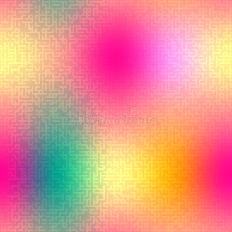 Abstract Vector Seamless Pattern with Maze Texture Stock Vector ...