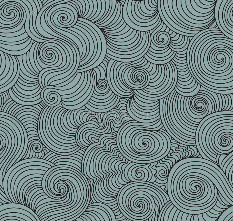 Vector Seamless Abstract Pattern with Sea Waves. Stock Vector ...