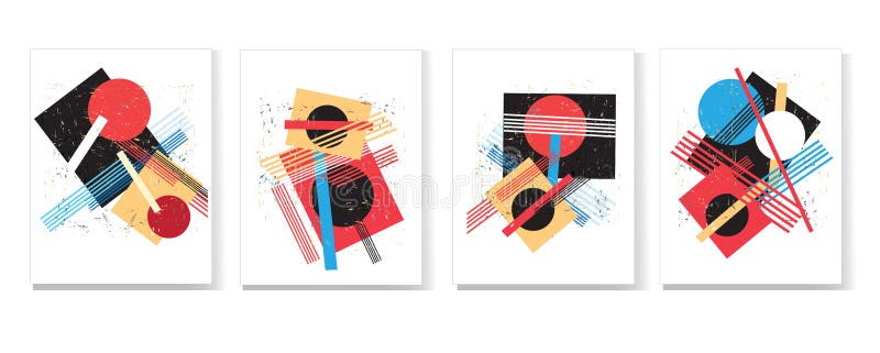 Abstract Vector Set of Modern Geometric Shapes Stock Vector ...