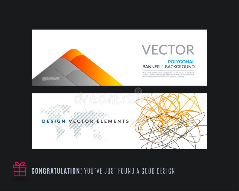 Abstract Vector Set of Modern Horizontal Website Banners Stock Vector ...