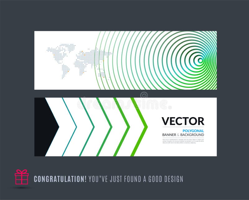 Abstract Vector Set of Modern Horizontal Website Banners Stock Vector ...