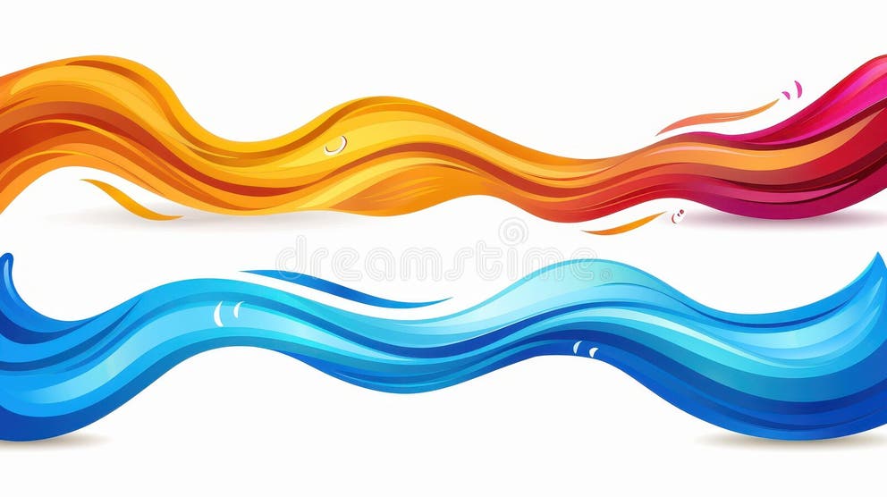 Abstract Vector Set of New Wave Headers for Modern Designs Stock ...