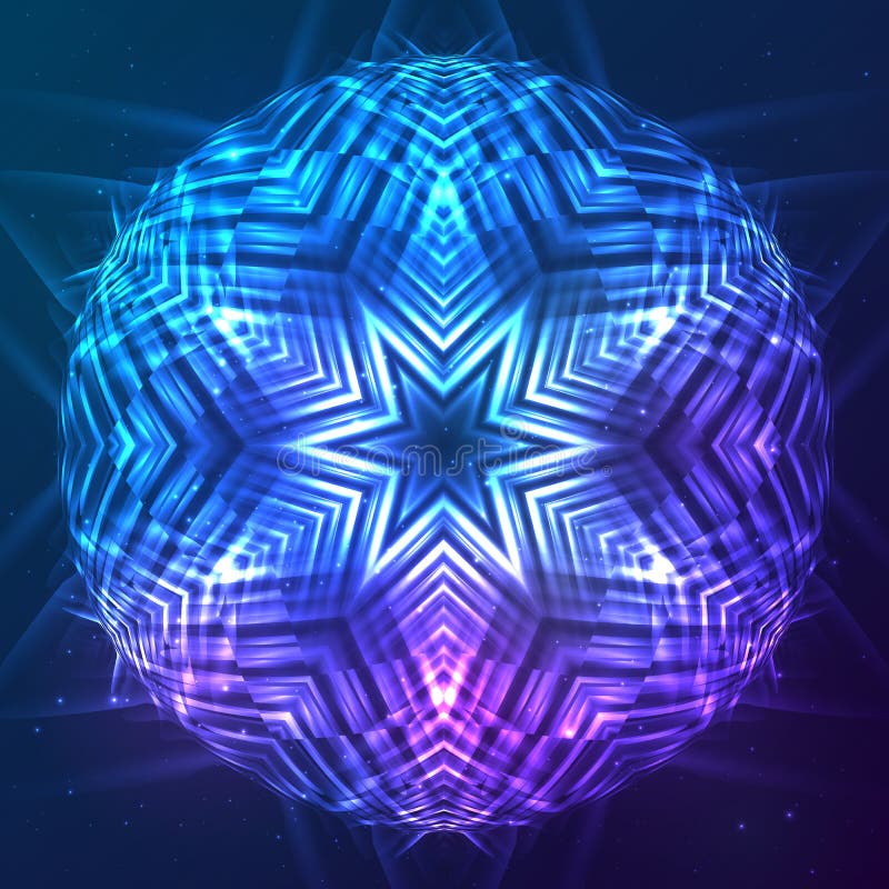 Abstract Vector Shining Cosmic Sphere Stock Vector - Illustration of ...