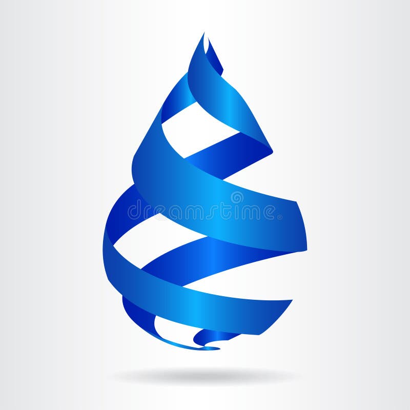 Abstract Vector Sign in Drop and Ribbon Shape. Stock Vector ...