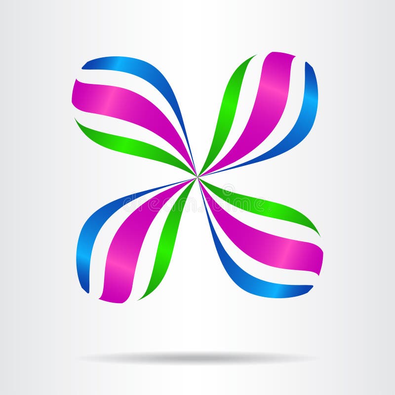 Abstract Vector Sign in Drop and Ribbon Shape. Stock Vector ...