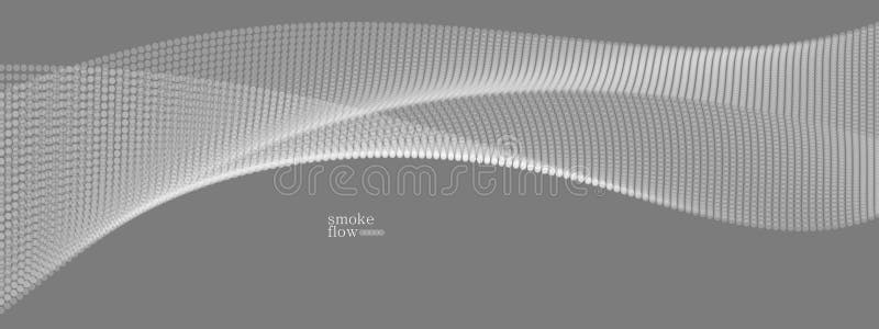 Abstract Vector Smoke Background, Wave of Flowing Circles Particles ...
