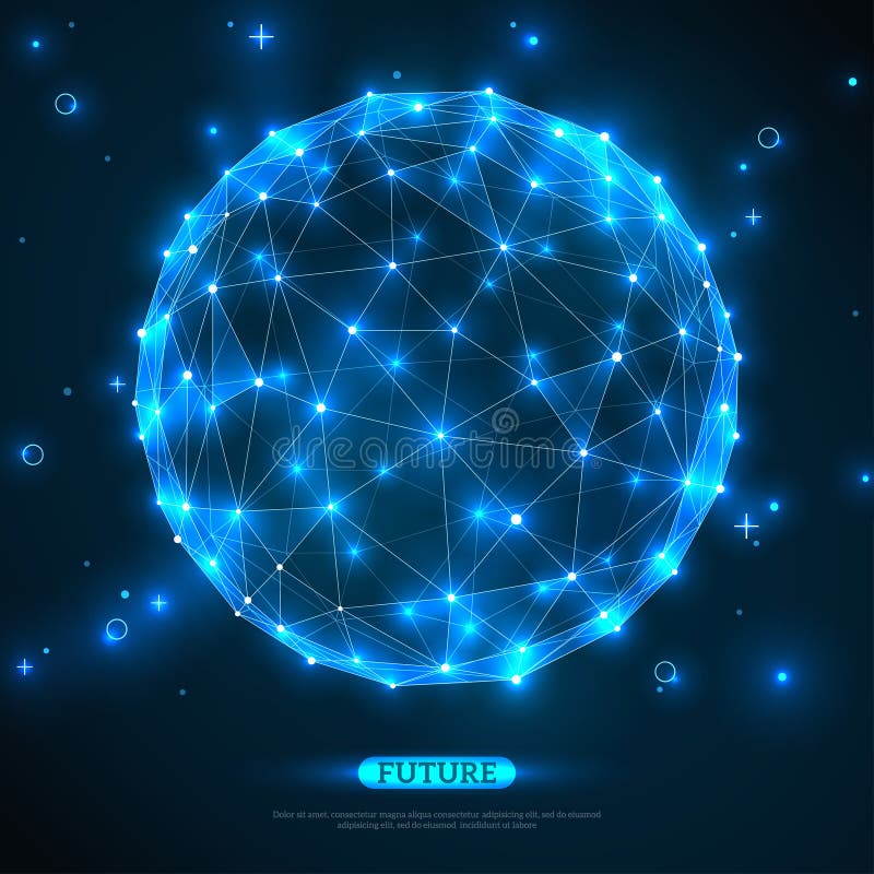 Abstract Binary Code Background Digital Data Concept Bright Streaming Digits With Lights On