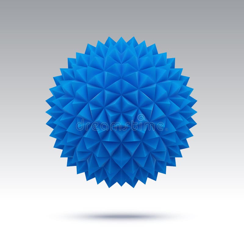 Abstract Vector Sphere with Triangular Faces Stock Vector ...