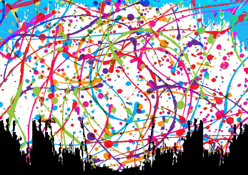 Vector Multicolor Splat and a Frame Background Stock Vector ...