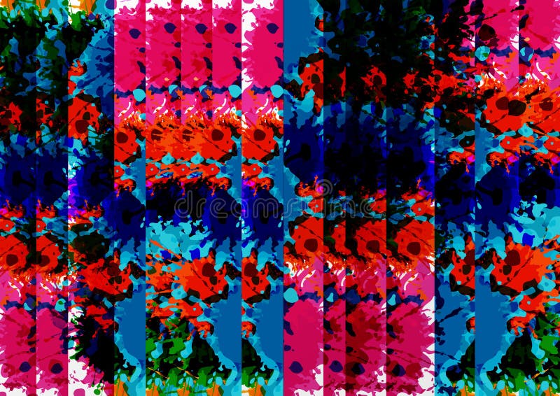 Abstract Vector Splatter Color Pattern Design Background. Illustration ...