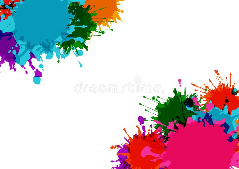 Abstract Vector Splatter Colorful Background Design. Illustration ...