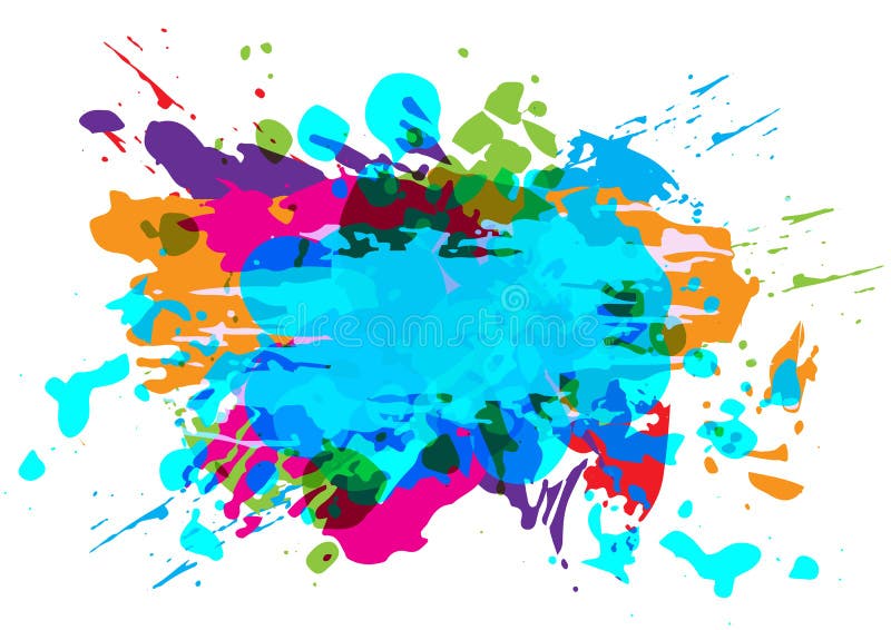 Color Multi Paint Splatter Stock Illustrations – 1,028 Color Multi ...