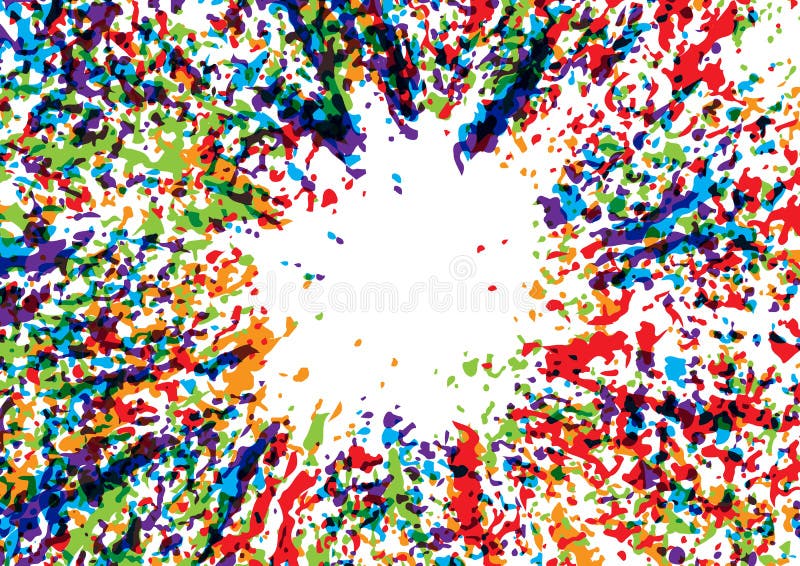 Vector Multicolor Splat and a Frame Background Stock Vector ...