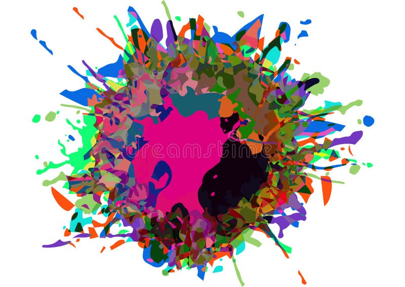 Vector Multicolor Splat and a Frame Background Stock Vector ...