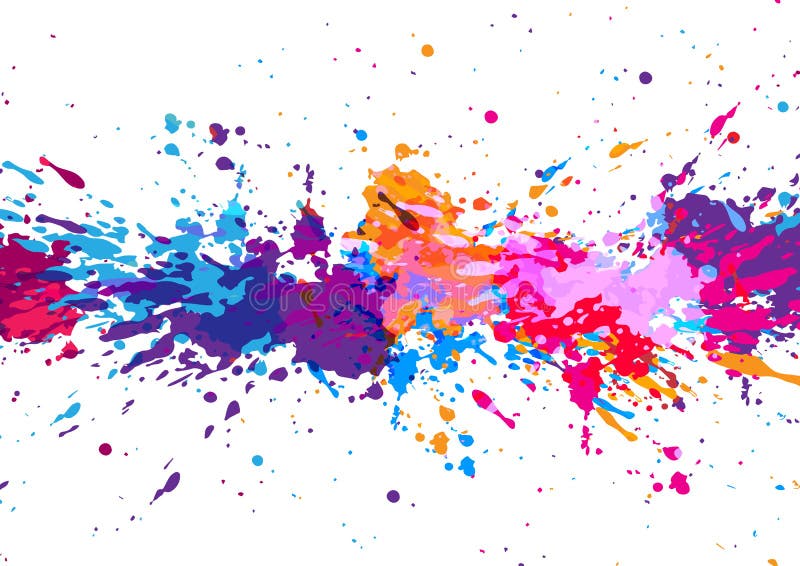 Vector Multicolor Splat and a Frame Background Stock Vector ...