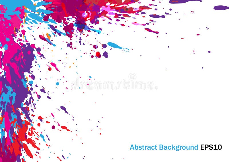 Abstract Vector Splatter Multicolor Isolated Background Design ...
