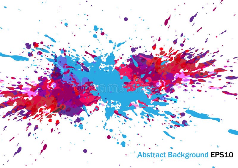 Abstract Vector Splatter Multicolor Isolated Background Design ...