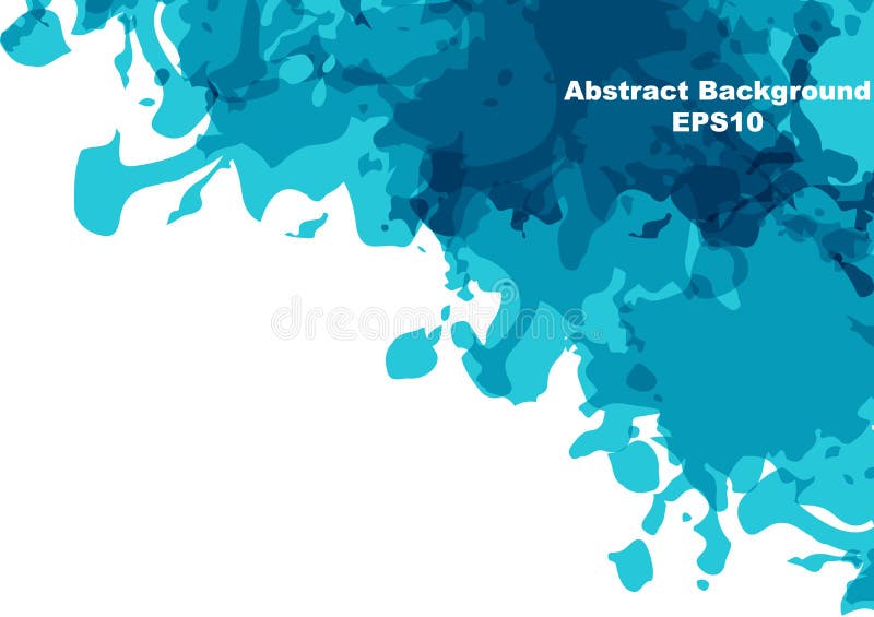 Abstract Vector Splatter Paint Blue Color Design Background. Vector ...
